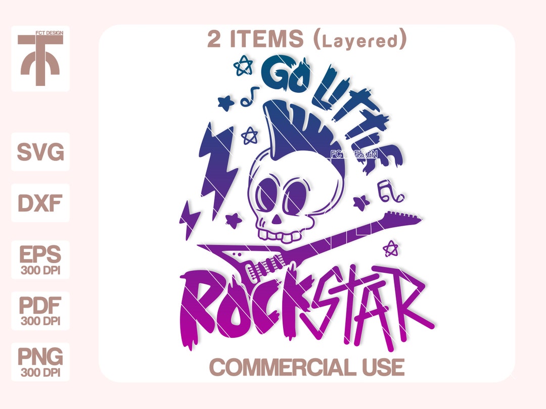 Go Little Rockstar Svg Future Rockstar Svg Hand Lettered Cute Design ...