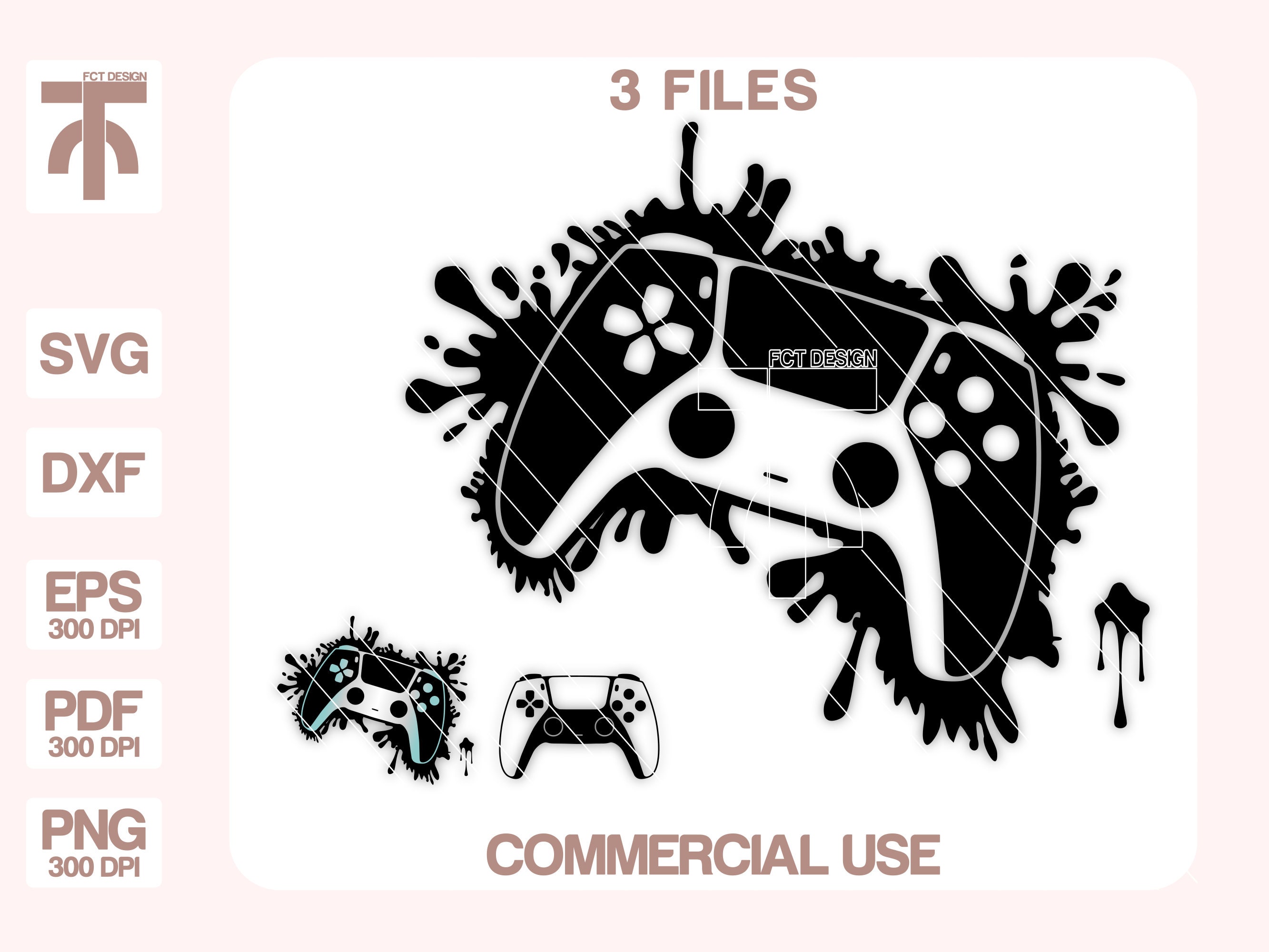 Gamer Svg Game Controller Svg Controller Splatter Svg Gamer | Etsy