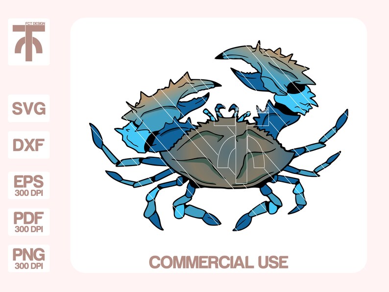 Crab Svg Blue Crab Svg Crab Clipart Crab Silhouette | Etsy