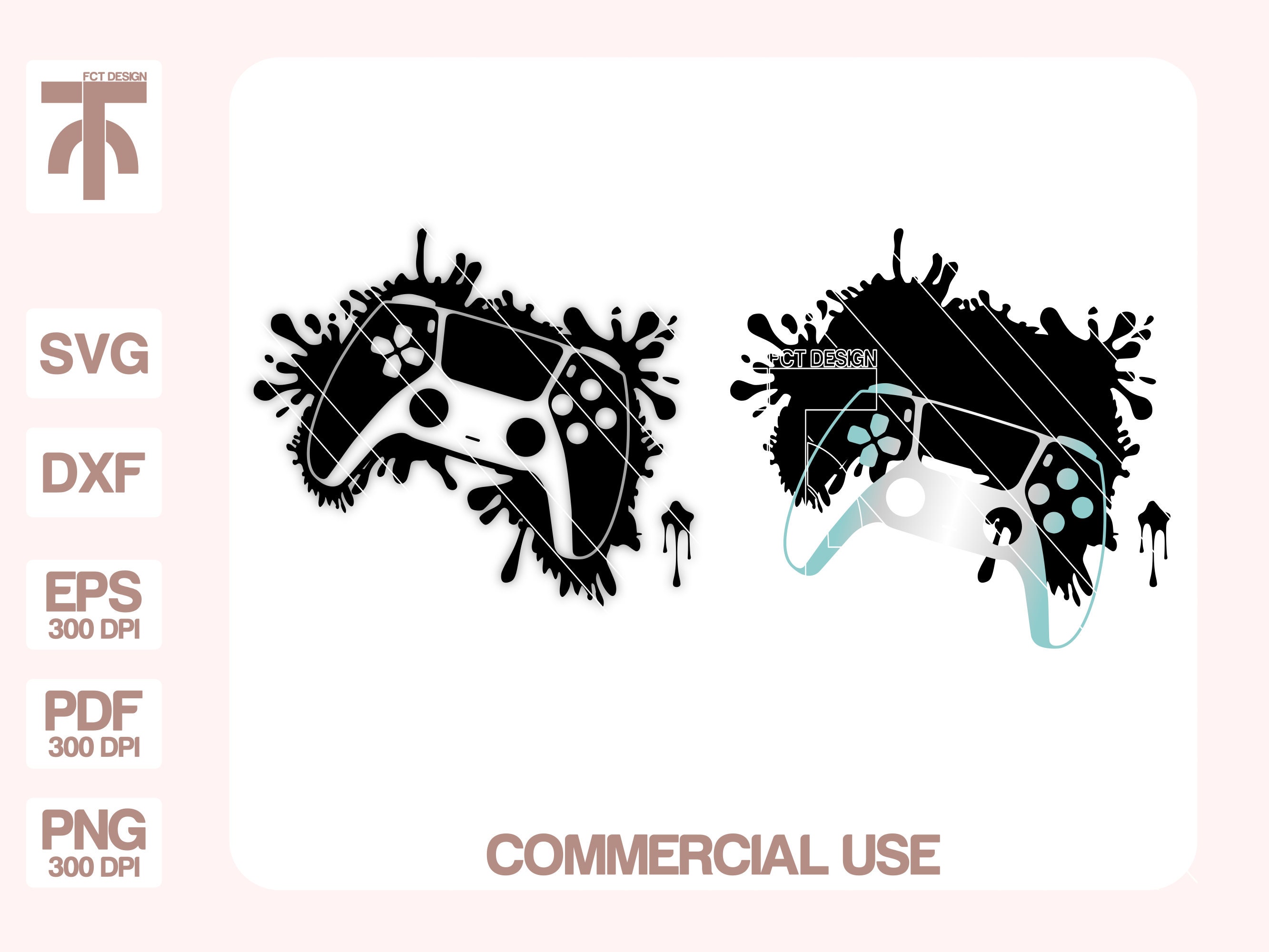 Gamer Svg Game Controller Svg Controller Splatter Svg Gamer | Etsy