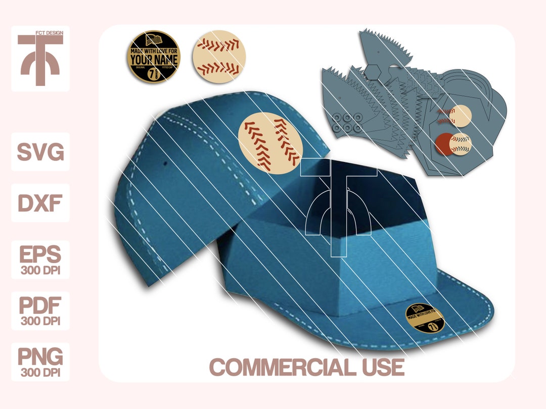Baseball Cap Box Svg, Baseball Cap Box Gift Svg, Baseball Cap Template ...