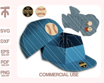 Baseball Cap Gift Box Svg - Etsy