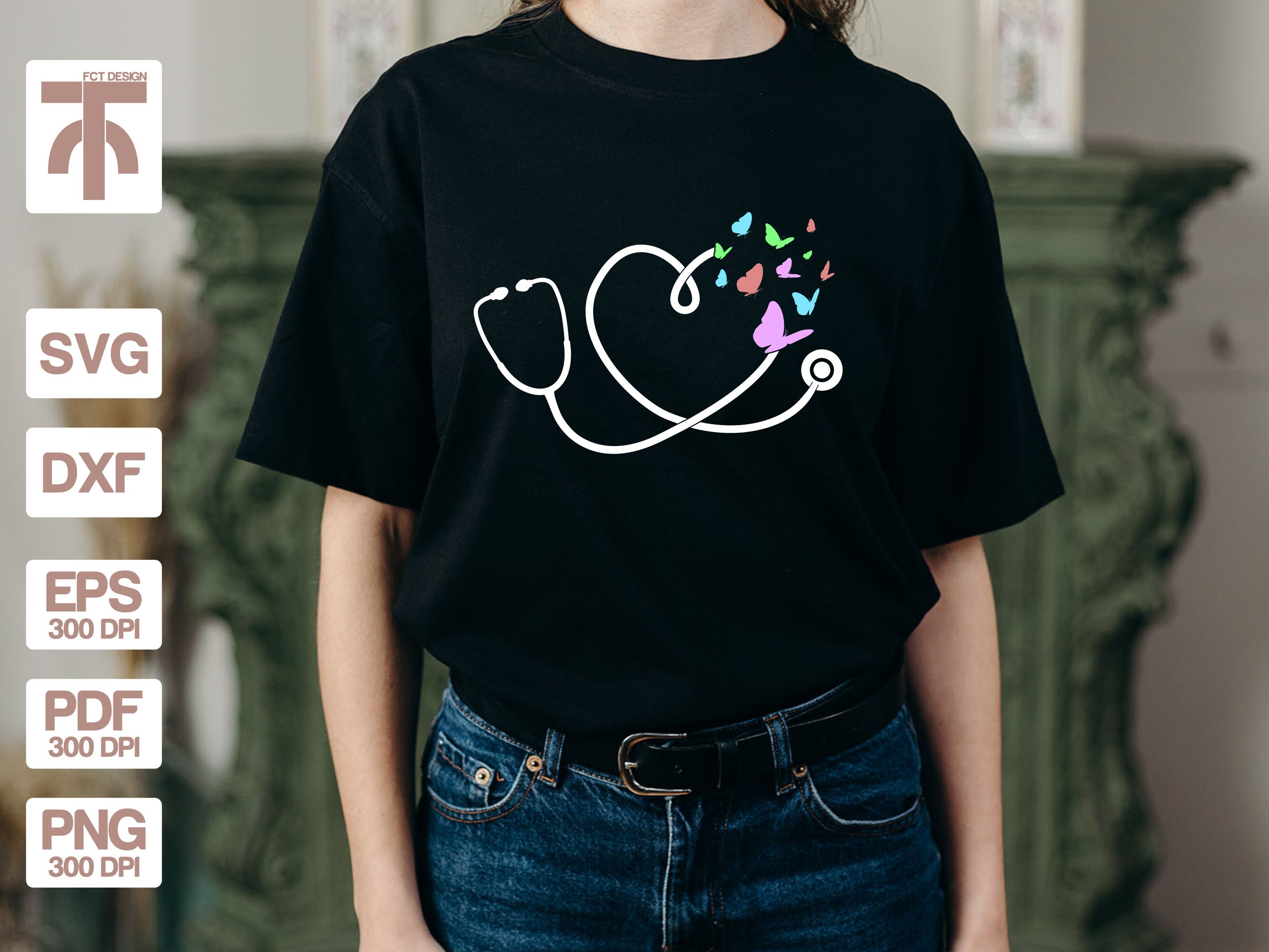 Stethoscope Svg, Heart Stethoscope Svg, Stethoscope Butterfly Svg ...
