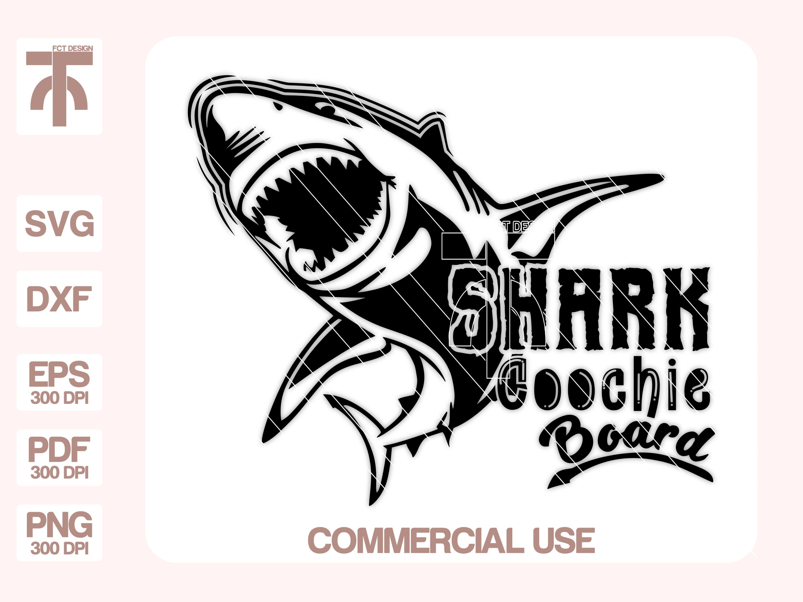 Shark Coochie Board Svg Shark Coochie Board Cut Files Shark - Etsy India