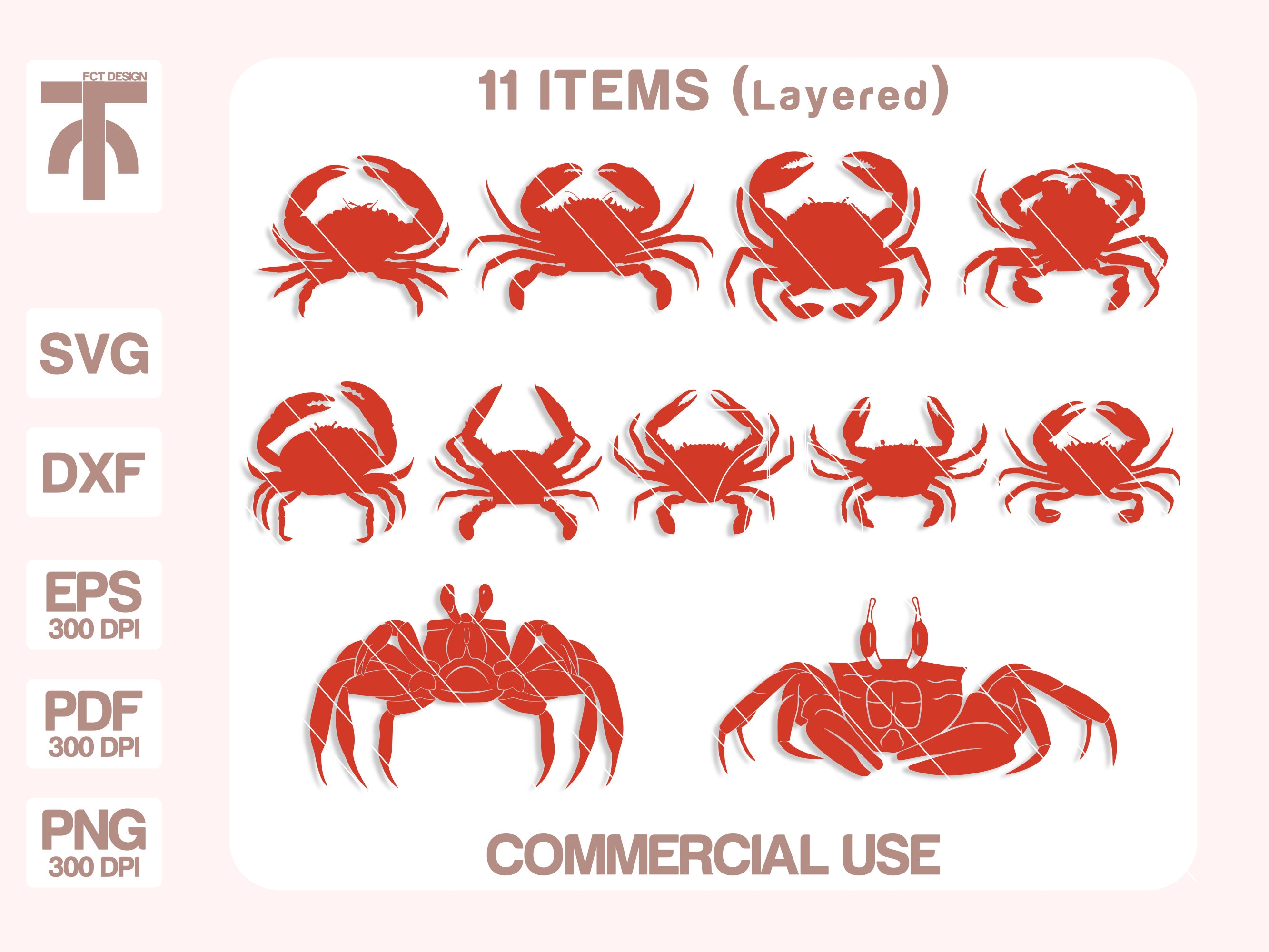 Crab Svg Crab Svg Bundle Crab Silhouette Maryland Crab Svg - Etsy