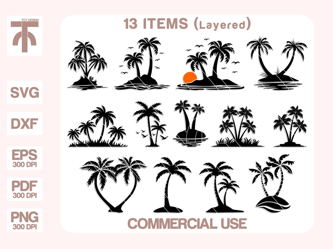 Palm Tree Svg Palm Beach Svg Palm Tree Vector Palm Tree - Etsy