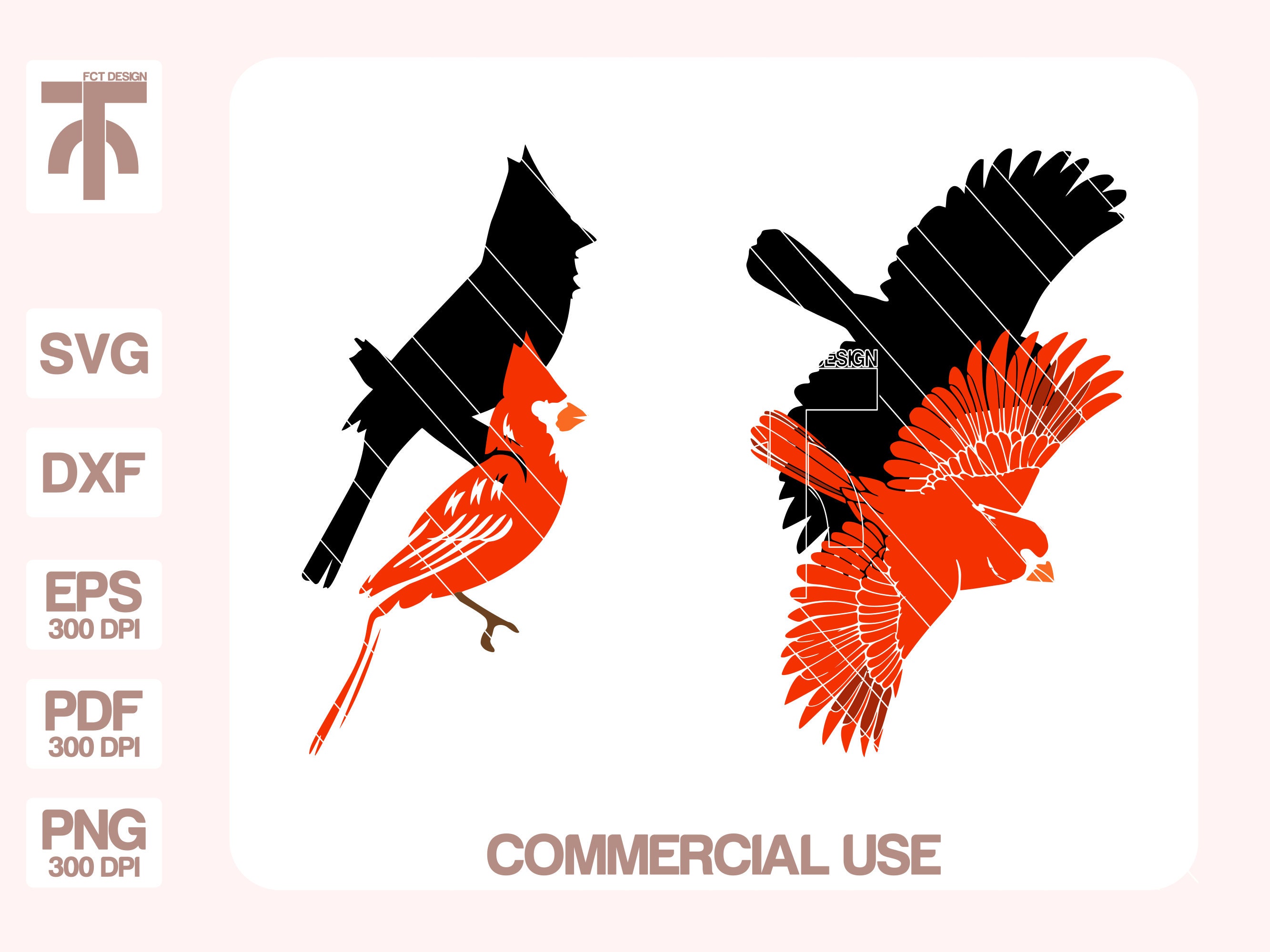 Cardinal Svg Cardinal Clipart Cardinal Bird Svg Cardinal - Etsy