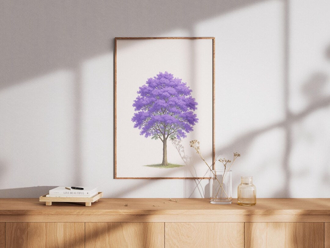 Jacaranda Tree Art Print: Vintage Botanical Illustration - Etsy