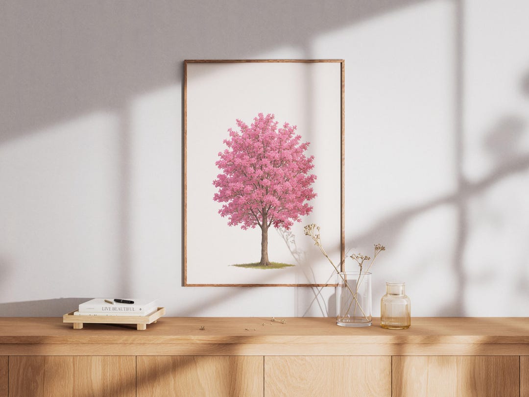Flowering Crabapple Tree Art Print – Spring Botanical Illustration ...