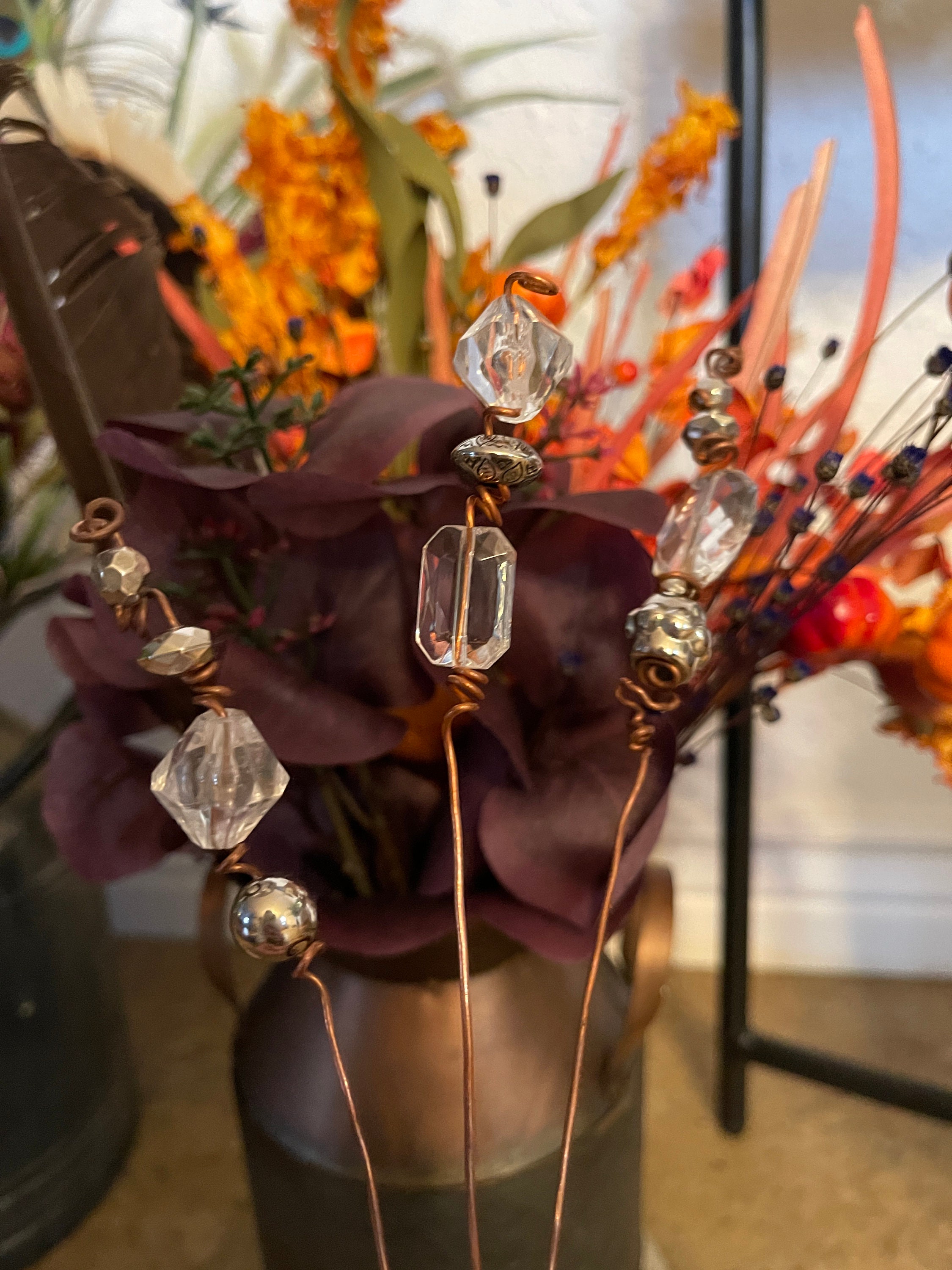 Simple Copper Wand Plant Decor - Etsy