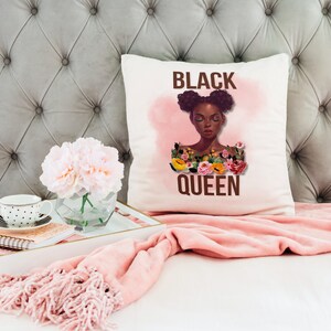 Black Queen Black Girl Magic Spun Polyester Square Pillow - Etsy