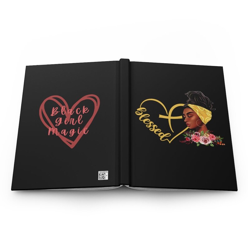 Hardcover Matte Black Journal for Black Women Gift for Women - Etsy