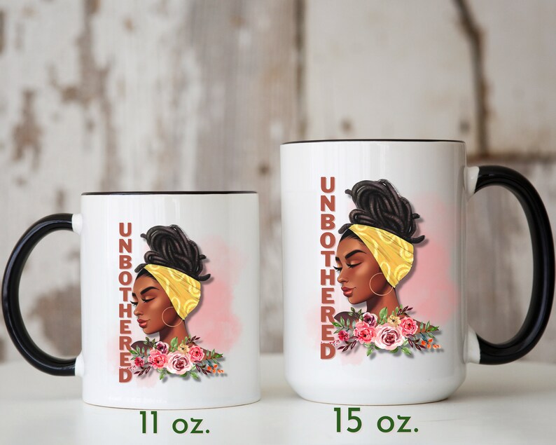 Unbothered Black Girl Magic Accent Coffee Mug 11oz Gift for - Etsy