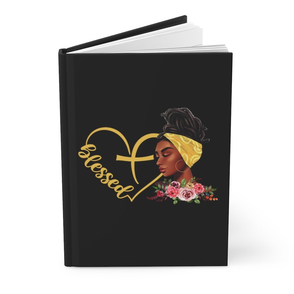 Hardcover Matte Black Journal for Black Women Gift for Women - Etsy