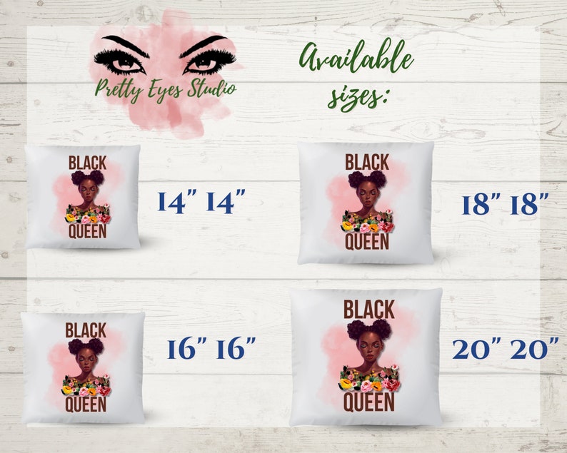 Black Queen Black Girl Magic Spun Polyester Square Pillow - Etsy