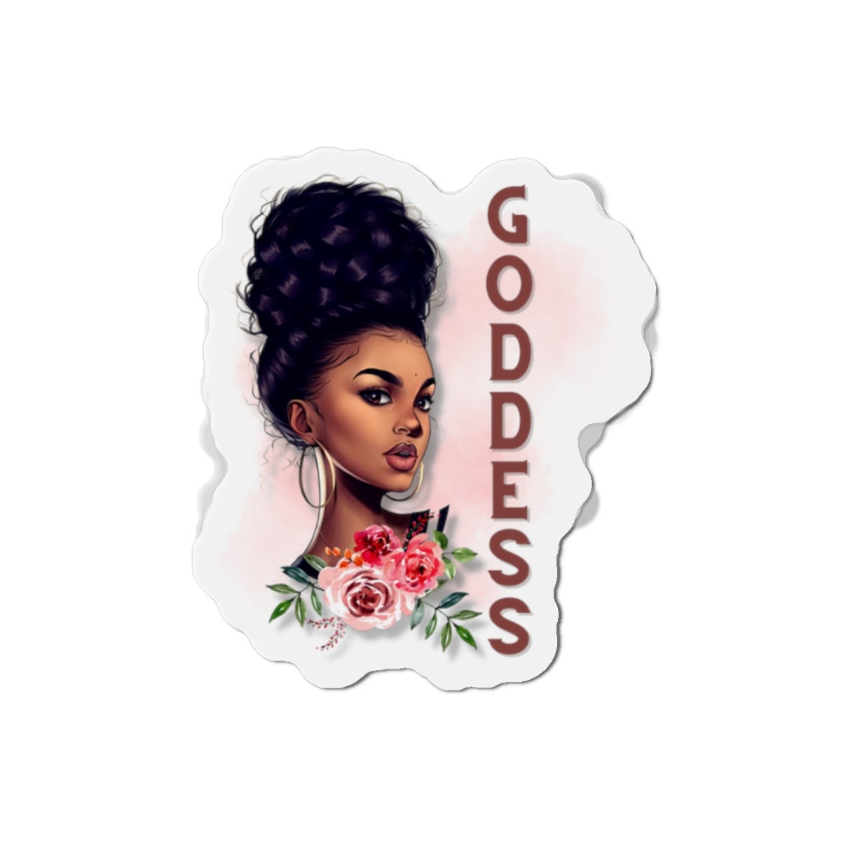 Cute Magnet Black Girl Magic Goddess Kiss-cut Magnets Gift for - Etsy