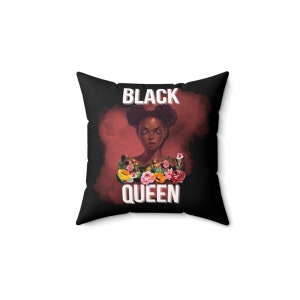 Black Queen Black Girl Magic Spun Polyester Square Pillow - Etsy