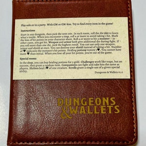 Dungeons & Wallets: Tiny RPG in ECO Leather Wallet - Etsy