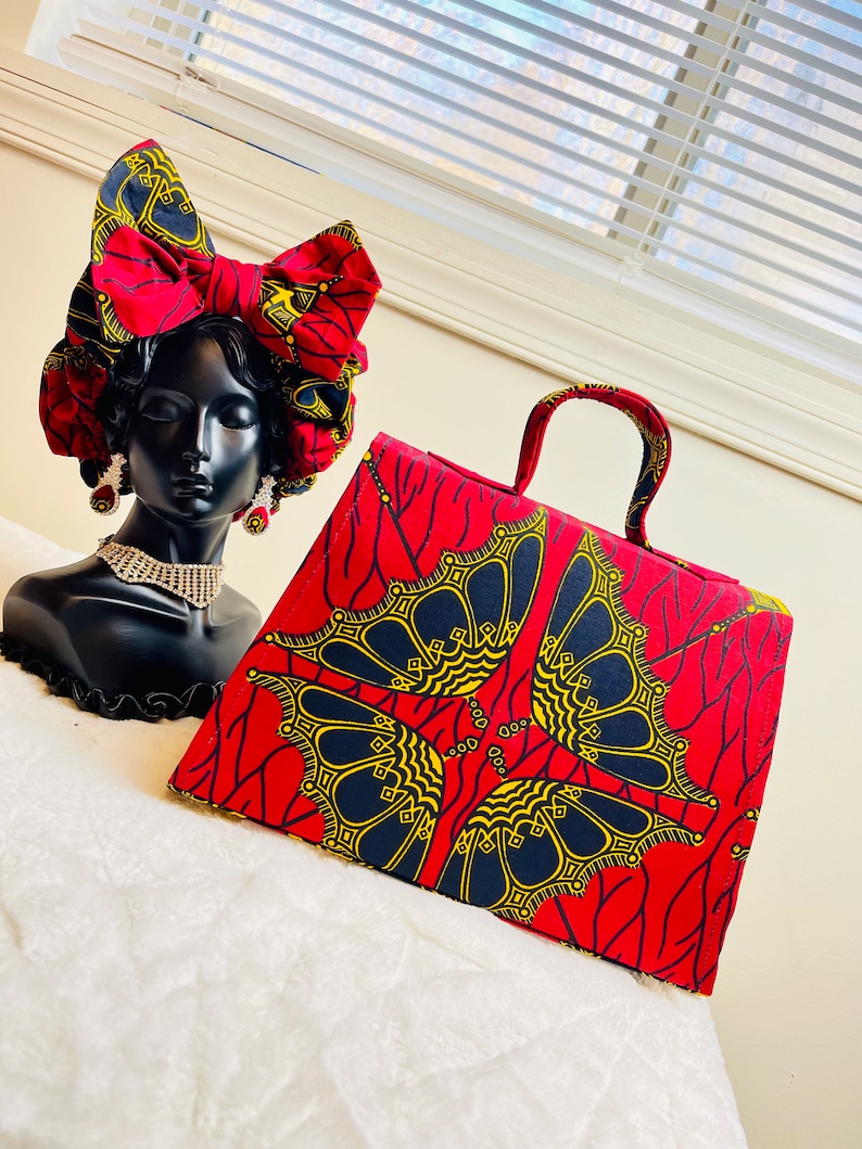 Ankara Shoulder Bag With Matching Headband and Earing African Print ...