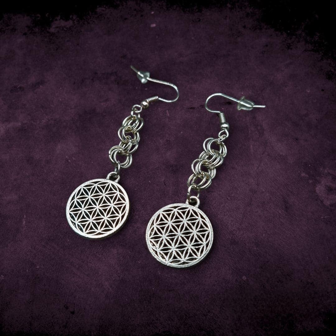 Flower of Life Sempiternal BMTH Earrings Metalcore Alternative Gothic ...