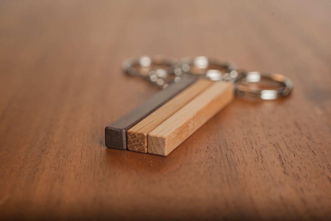 Stylish Bar Keychains Made From Solid Oak, Walnut, Maple Wood. Great ...