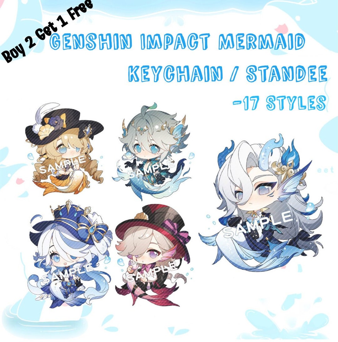 Buy 2 GET1 Free Genshin Impact Mermaid Character Stand Neuvillette ...