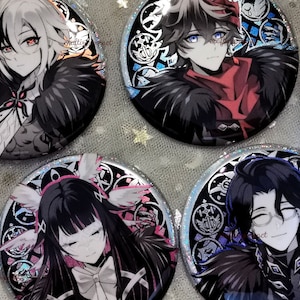 Genshin Impact Fatui Harbinger Glitter Badge Columbina Childe Dottore ...