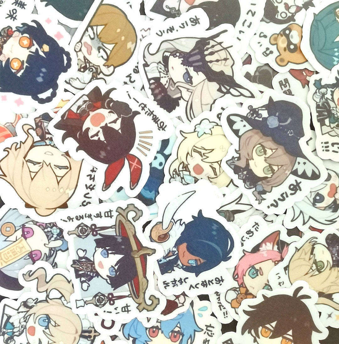 20 Genshin Impact Stickers With Different Characters Matt Waterproof ...