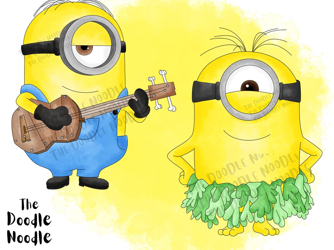 Minions Hand gezeichnet Aquarell Clipart Cartoon - Etsy Schweiz