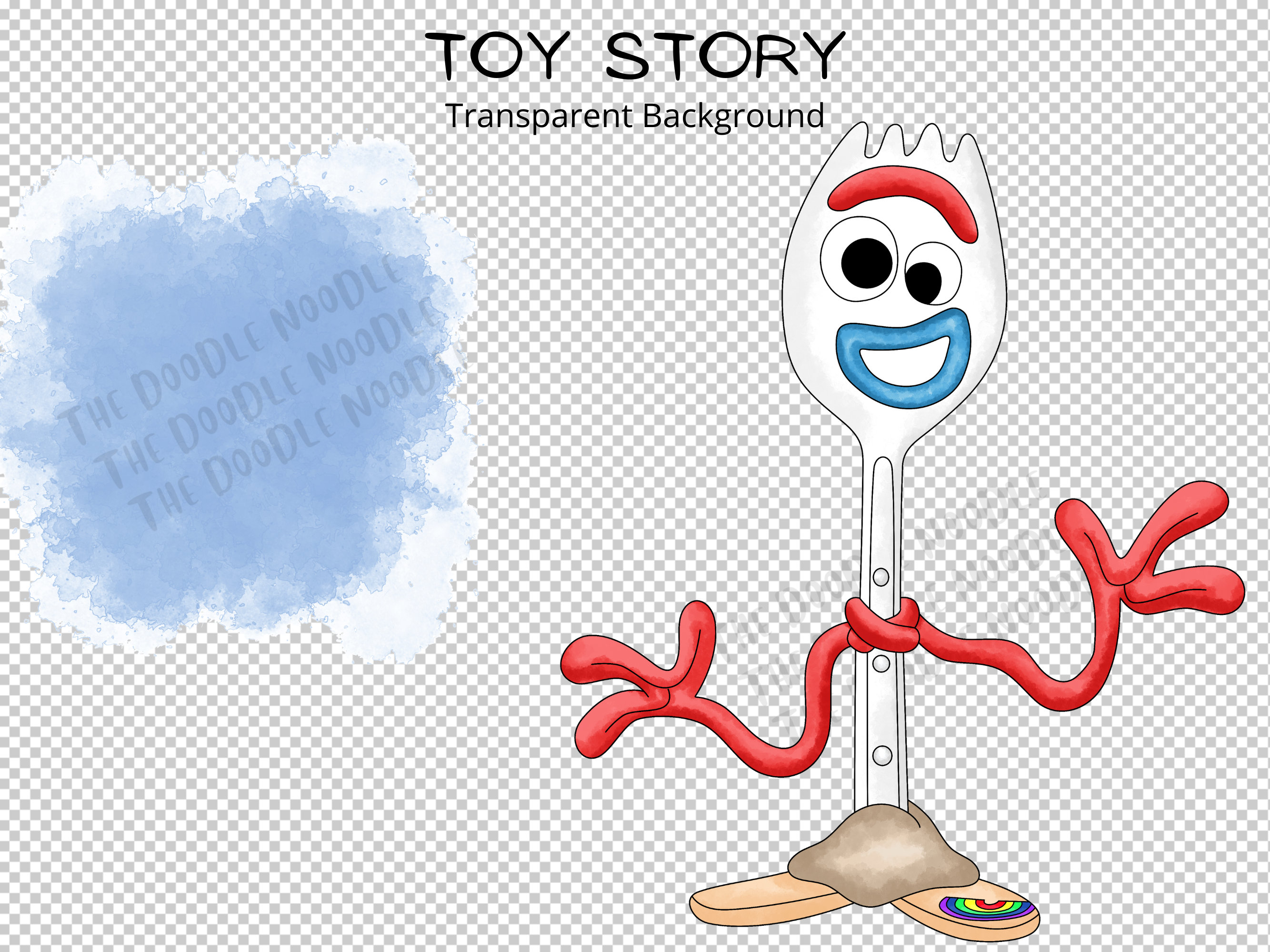 Forky Toy Story Imágenes prediseñadas de acuarela dibujadas - Etsy México