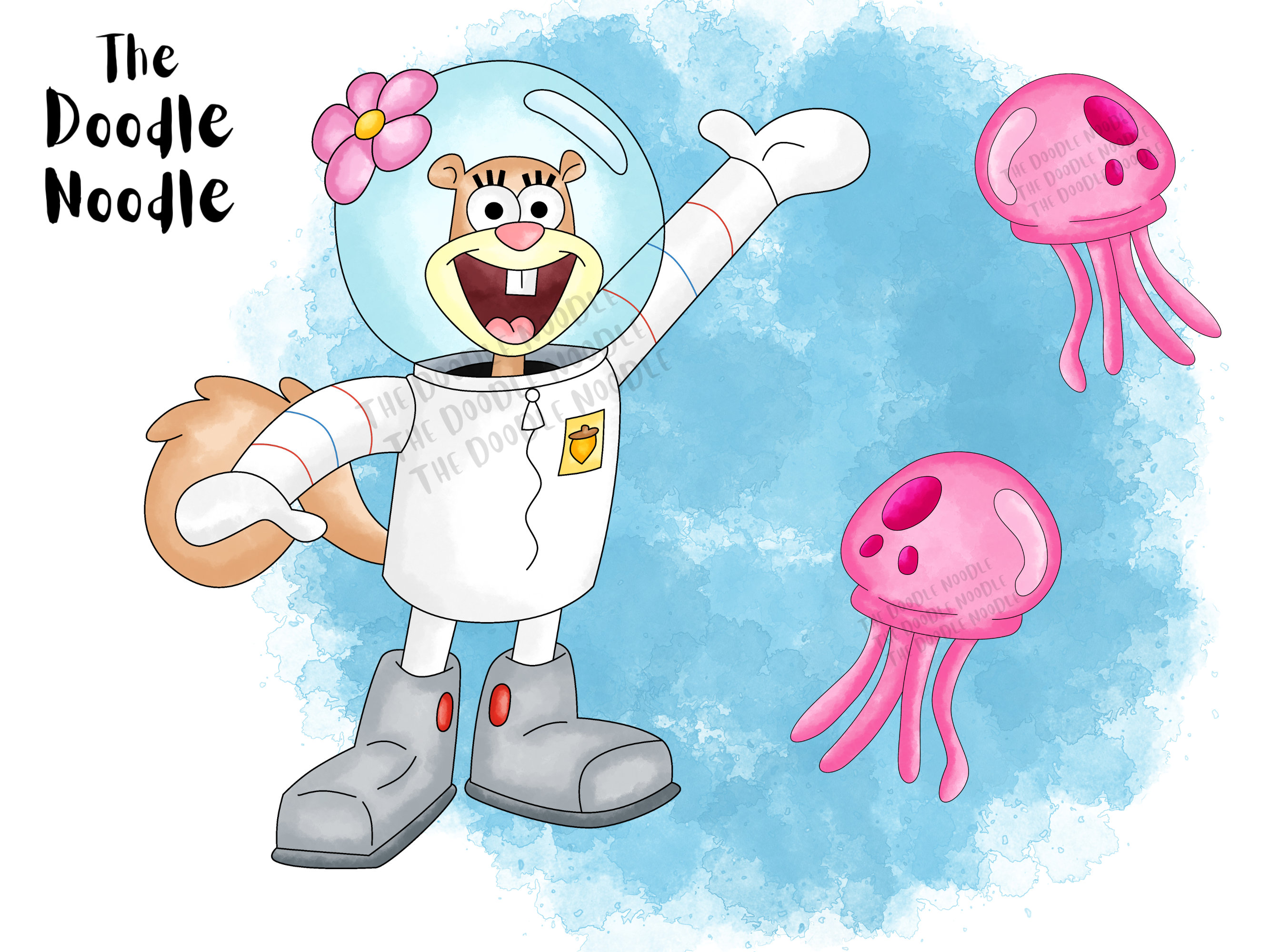 Bob Esponja Clipart de acuarela dibujada a mano Linda - Etsy México