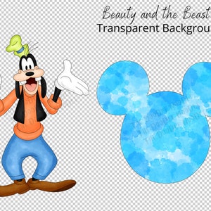 Goofy Hand Drawn Watercolor Clipart Cute Cartoon - Etsy