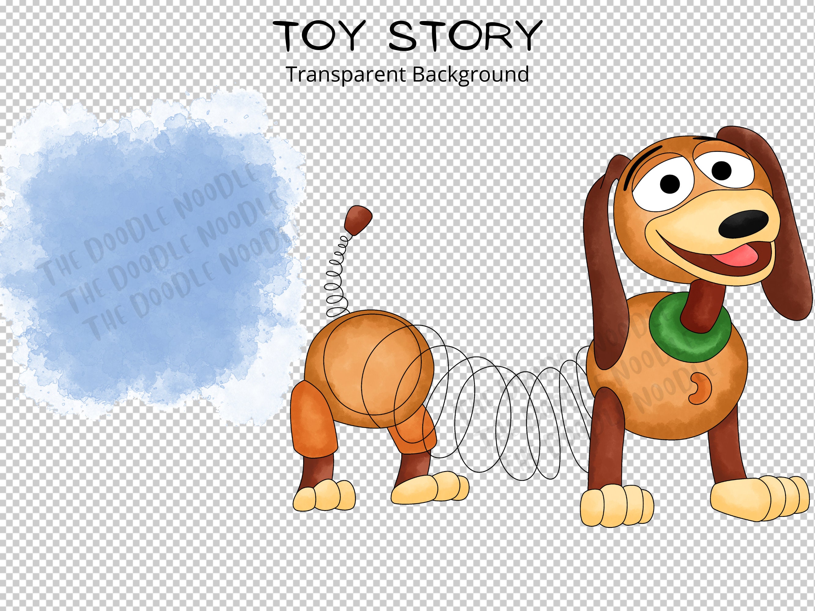 Slinky Dog Toy Story Imágenes prediseñadas de acuarela - Etsy México