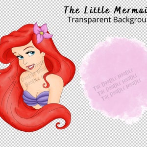 Ariel Profile Watercolor Clipart PNG Transparent - Etsy Australia