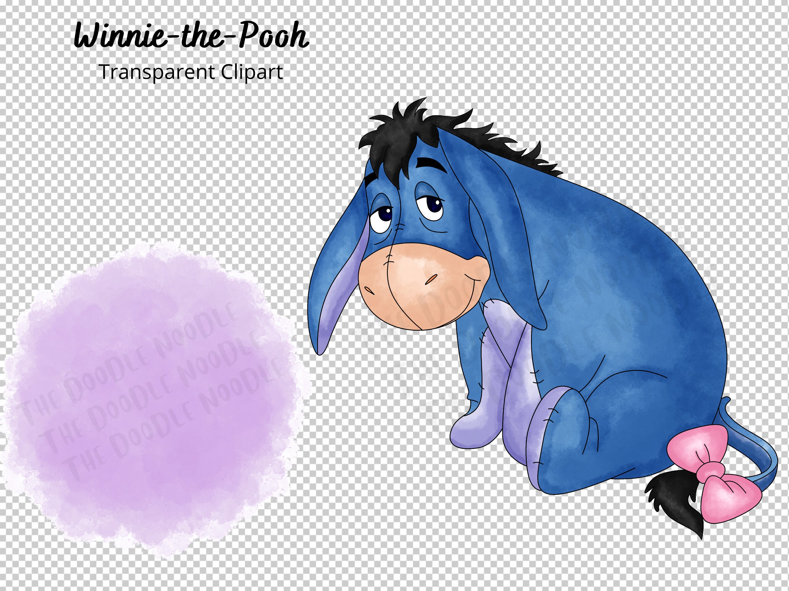 Eeyore Winnie the Pooh Clipart Hand Drawn Watercolor - Etsy UK