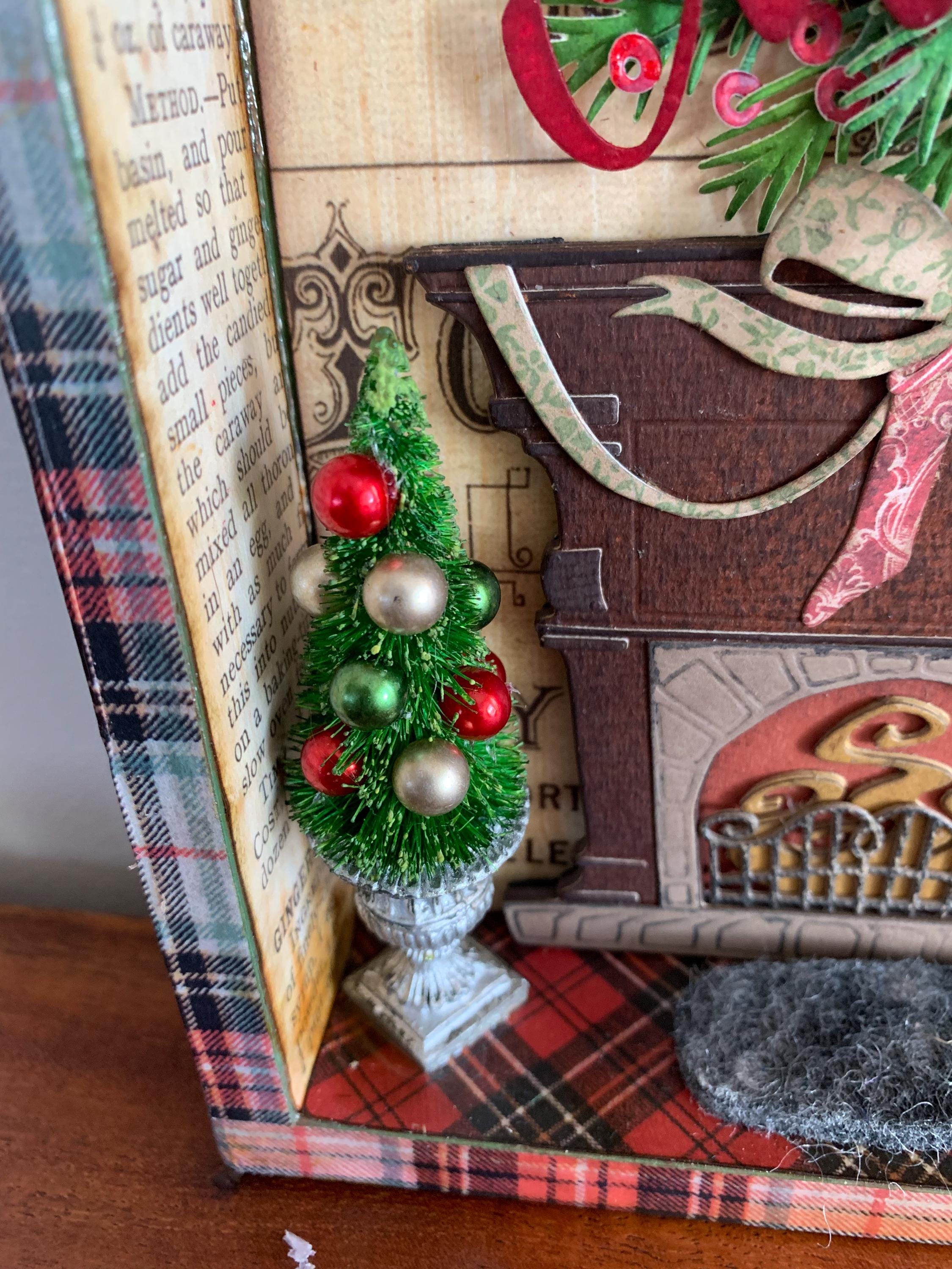 We Wish You a Merry Christmas Vignette, Holiday Shadowbox, Miniature ...