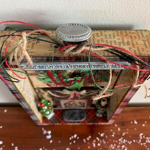 We Wish You a Merry Christmas Vignette, Holiday Shadowbox, Miniature ...