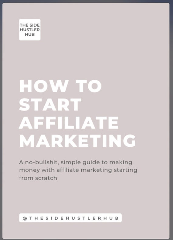 Step by Step Affiliate Marketing Guide: Side Hustle Idea I How - Etsy