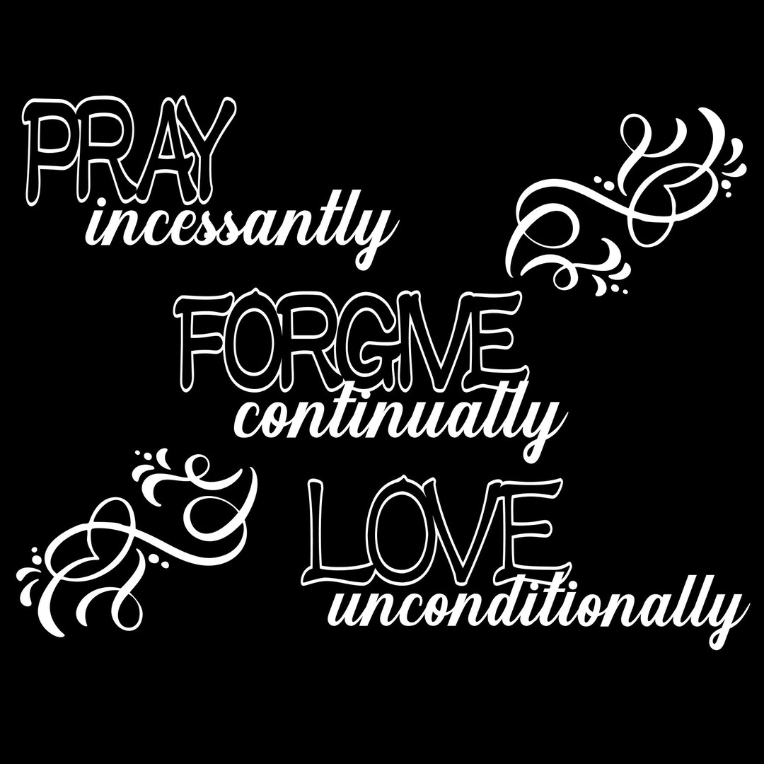 Pray Love Forgive SVG - Etsy
