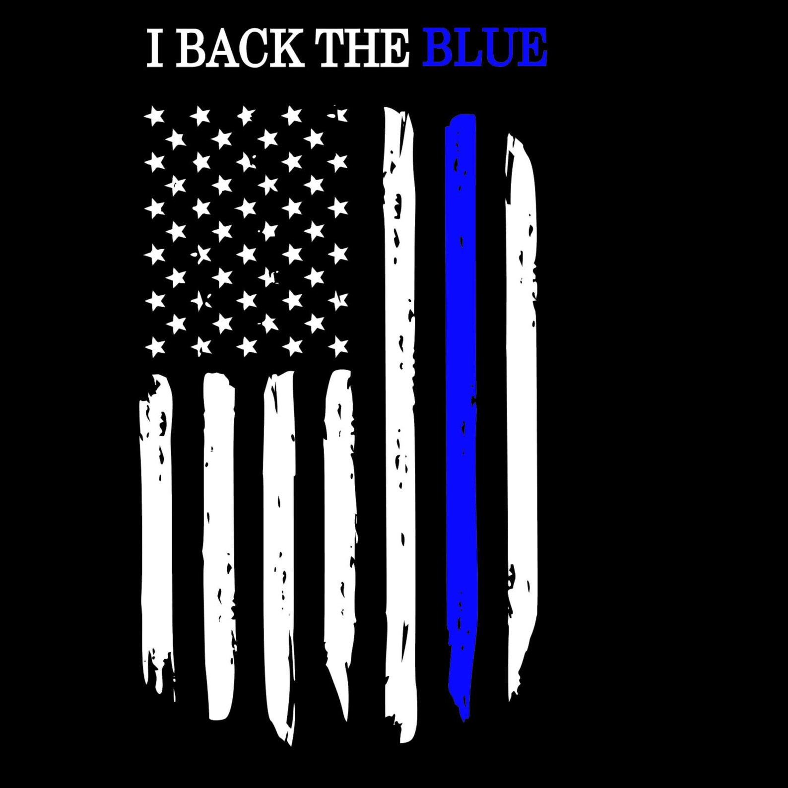 Distressed American Flag "back the Blue" Police Stripe SVG - Etsy