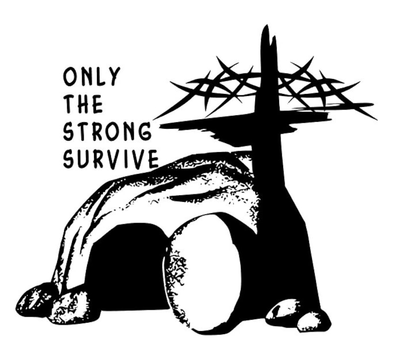 Empty Tomb Crown of Thorns Rugged Cross SVG STRONG SURVIVE - Etsy