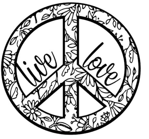 Live Love Peace Zentangle SVG - Etsy