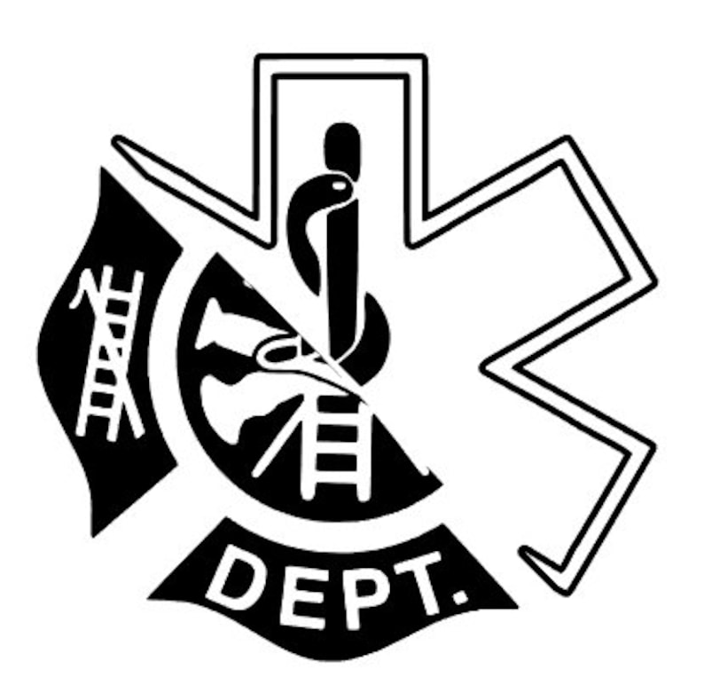 Fire Fighter EMT Logo SVG - Etsy