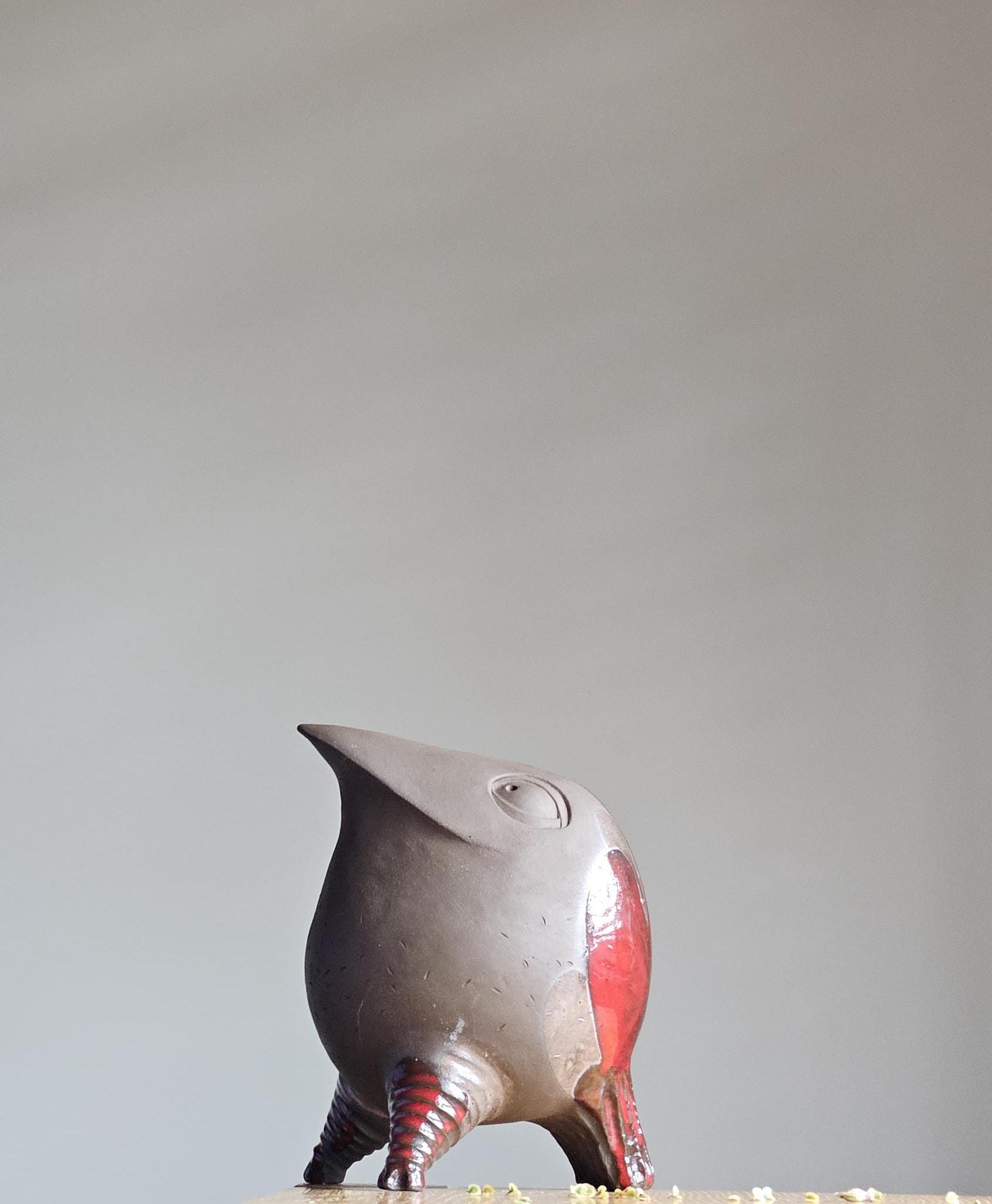 Crow|ceramic Statue|handmade Ceramic Figurine|bird Figurine|home Decor ...