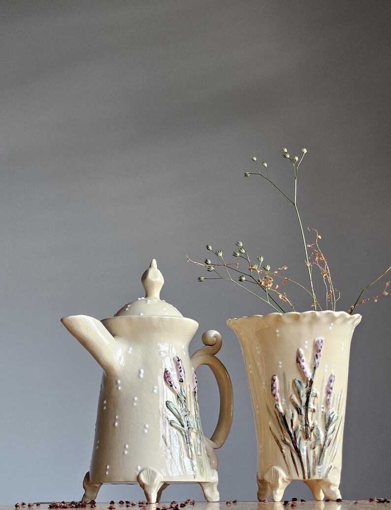 Ceramicserving Teapotteapot Handmade Ceramicpottery Teapothand Painted ...