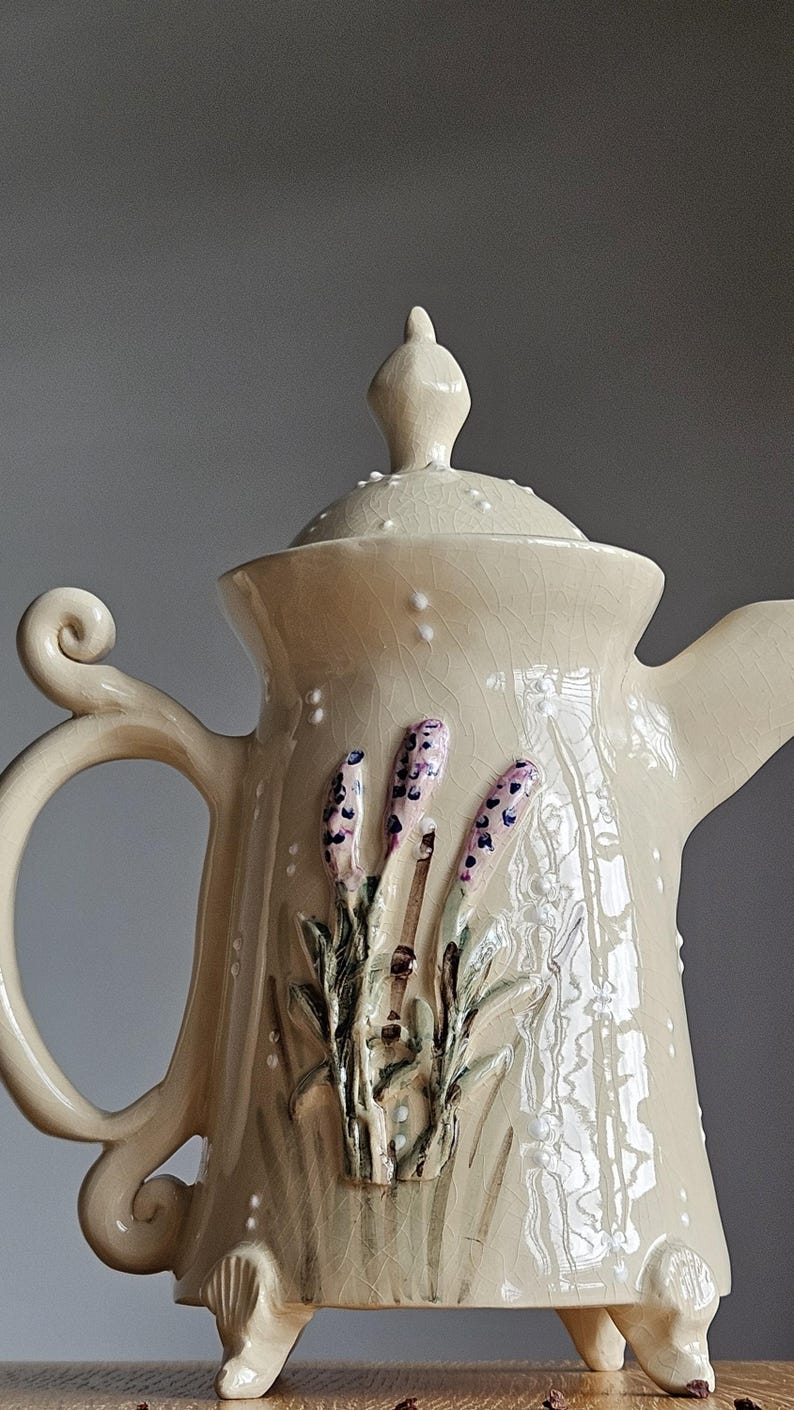 Ceramicserving Teapotteapot Handmade Ceramicpottery Teapothand Painted ...