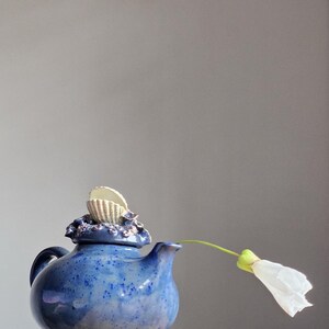 Earthenware Teapot |blue Ceramic Teapot|tea Pot|handmade Teapot|large ...