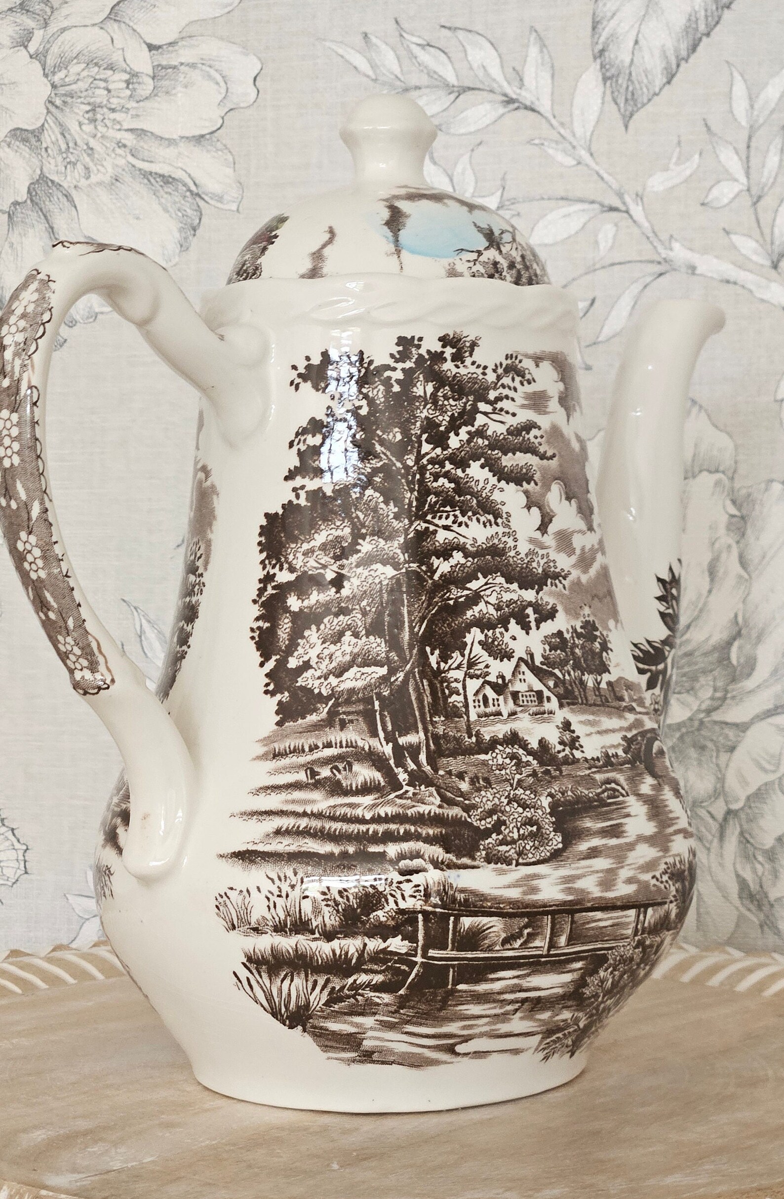 Vintage W.H. Grindley Country Style Teapot|staffordshire Grindley ...