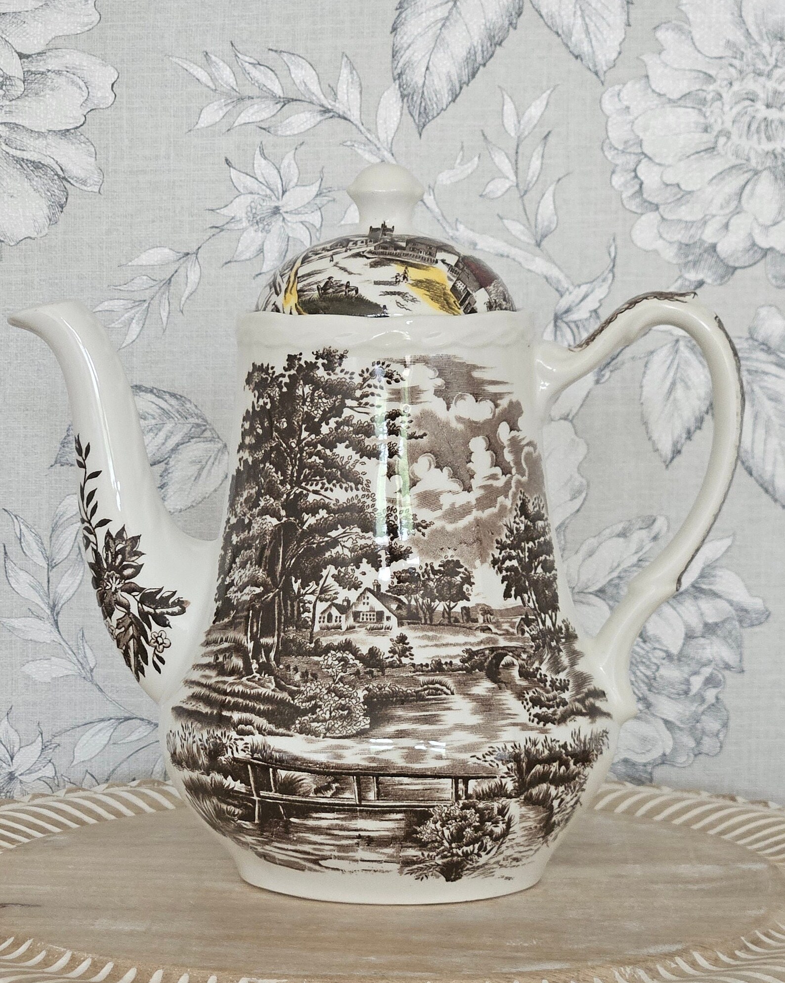 Vintage W.H. Grindley Country Style Teapot|staffordshire Grindley ...