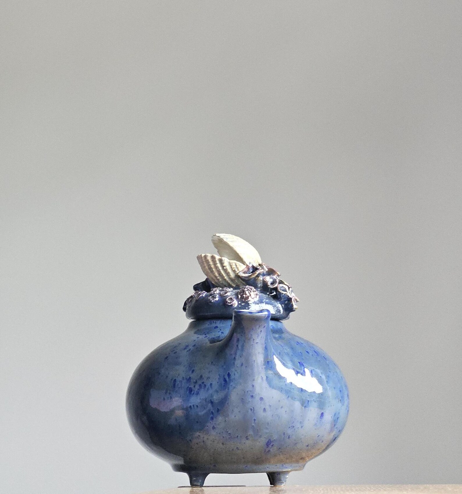Earthenware Teapot |blue Ceramic Teapot|tea Pot|handmade Teapot|large ...